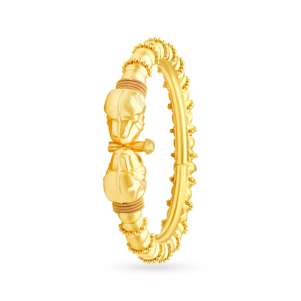 Buy Stately Temple Inspired Gold Bangle at Best Price | Tanishq US