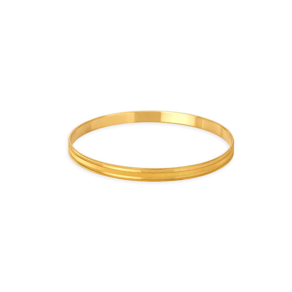 Buy Sleek Minimalist Gold Bangles at Best Price | Tanishq US