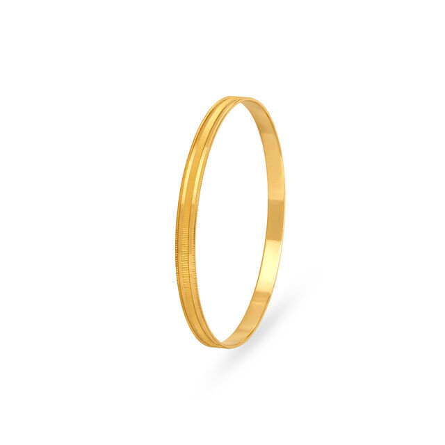 Buy Sleek Minimalist Gold Bangles at Best Price | Tanishq US
