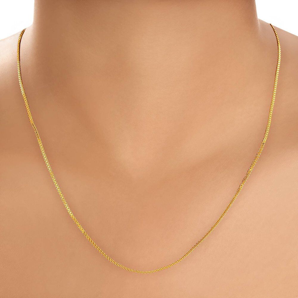 Buy Sleek Gold Kamal Chain at Best Price | Tanishq UAE
