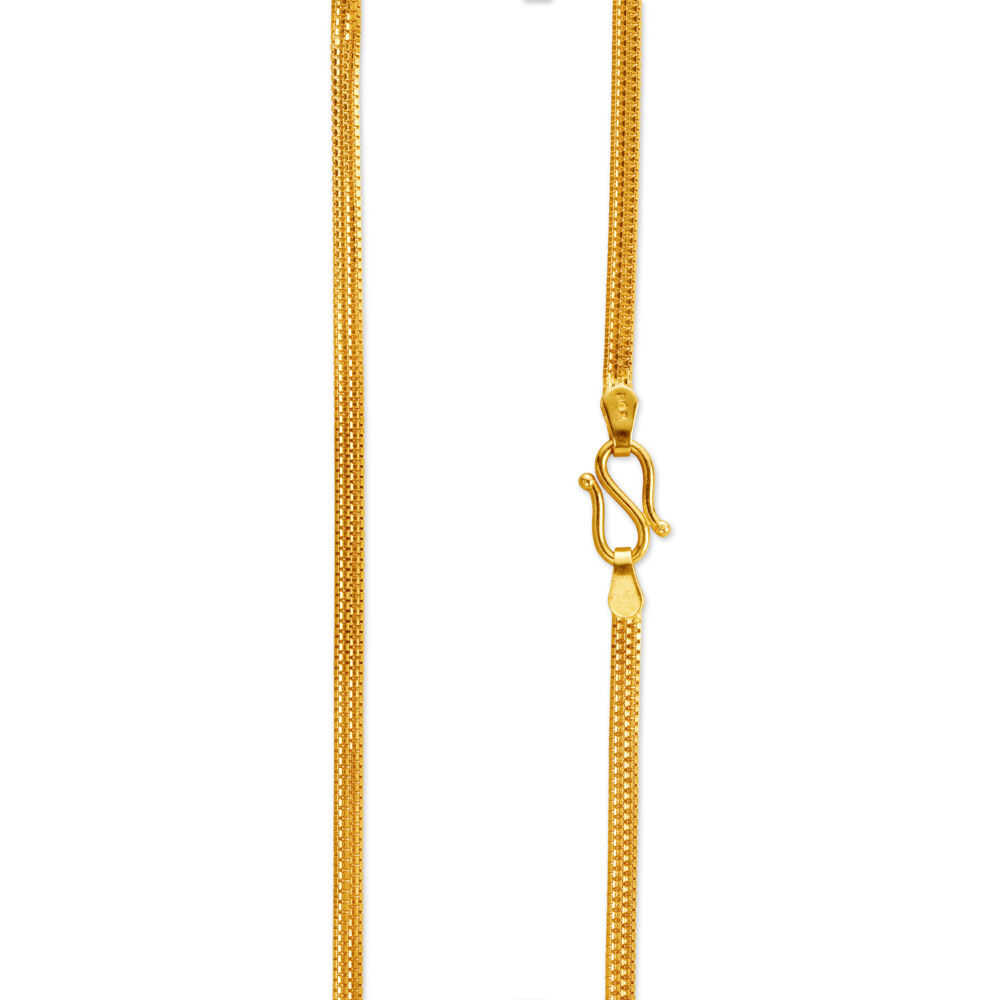 Buy Classy Modern Gold Box Chain at Best Price | Tanishq UAE