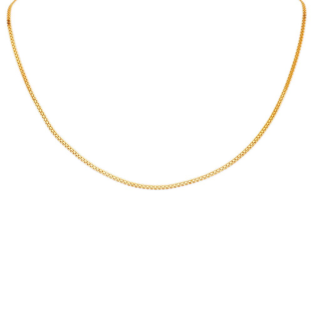 Buy Sleek Gold Cable Chain at Best Price | Tanishq UAE