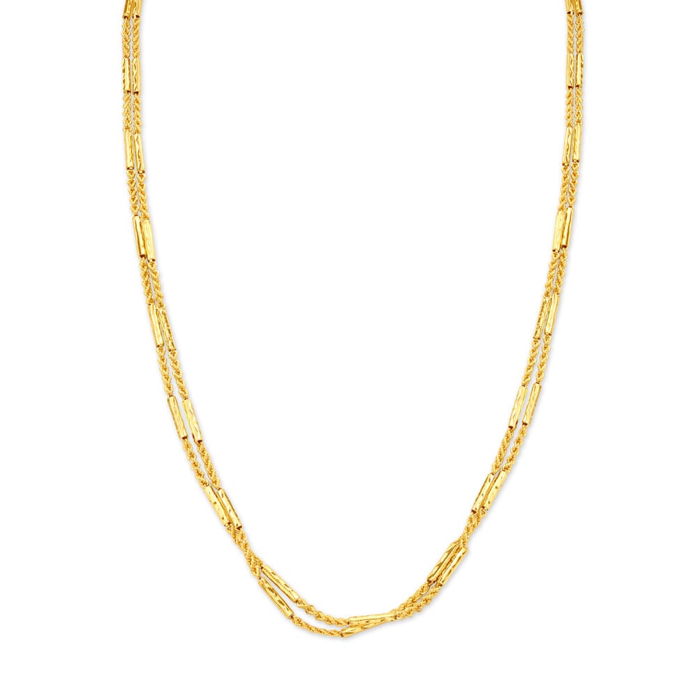 Buy Shimmering Yellow Gold Dual Variegated Link Chain at Best Price ...