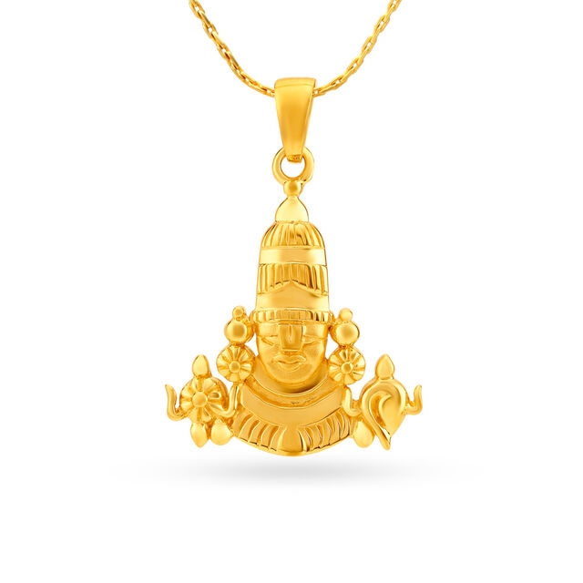 Buy Devotional Yellow Gold Balaji Pendant at Best Price | Tanishq UAE