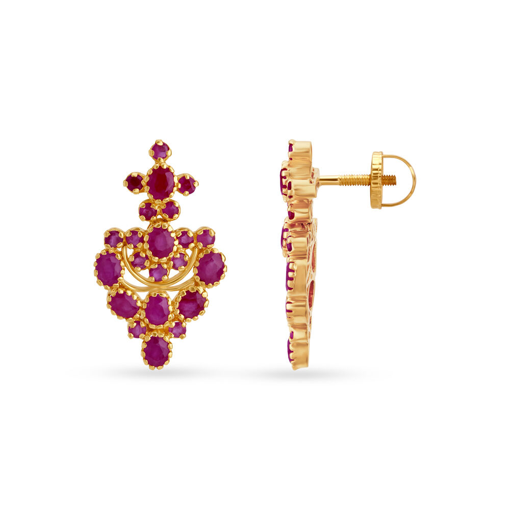 Buy Radiant Ruby Necklace Set at Best Price | Tanishq US