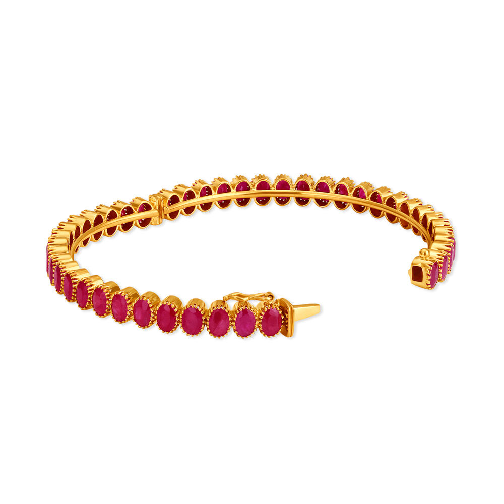 Buy Mishika Ruby Bangle at Best Price | Tanishq US