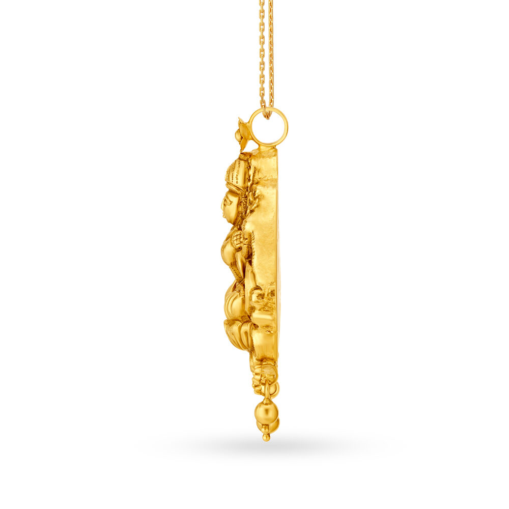 Buy Auspicious 22 Karat Yellow Gold Goddess Lakshmi Pendant at Best ...