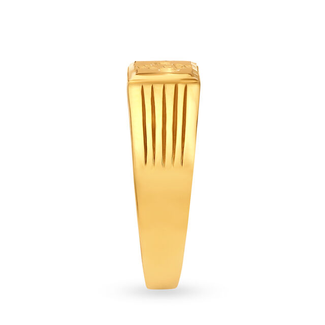 Buy Bold 22 Karat Yellow Gold Texture Finger Ring at Best Price ...