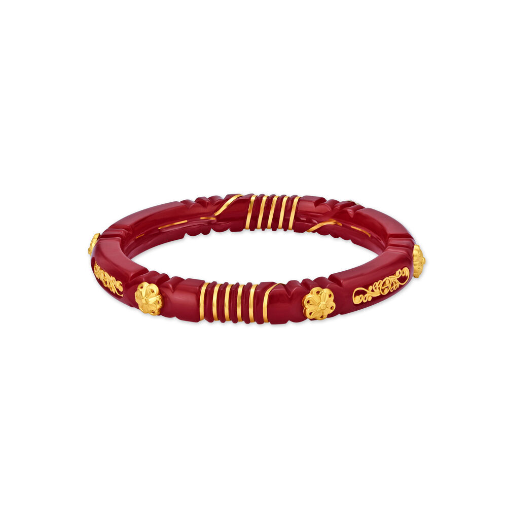 Buy Beautiful Gold Bengali Pola Bangles at Best Price | Tanishq UAE