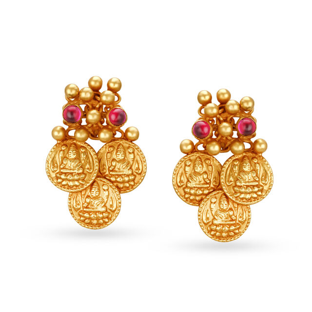 Buy Blissful South Indian Gold Kasu Mala Set for the Telugu Bride at ...