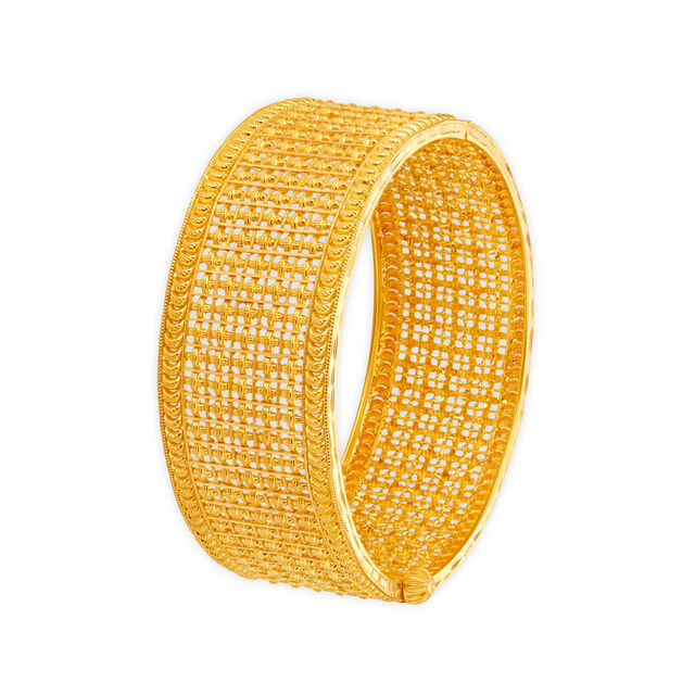 Buy Resplendent 22 Karat Yellow Gold Cross Lattice Bangle at Best Price | Tanishq US