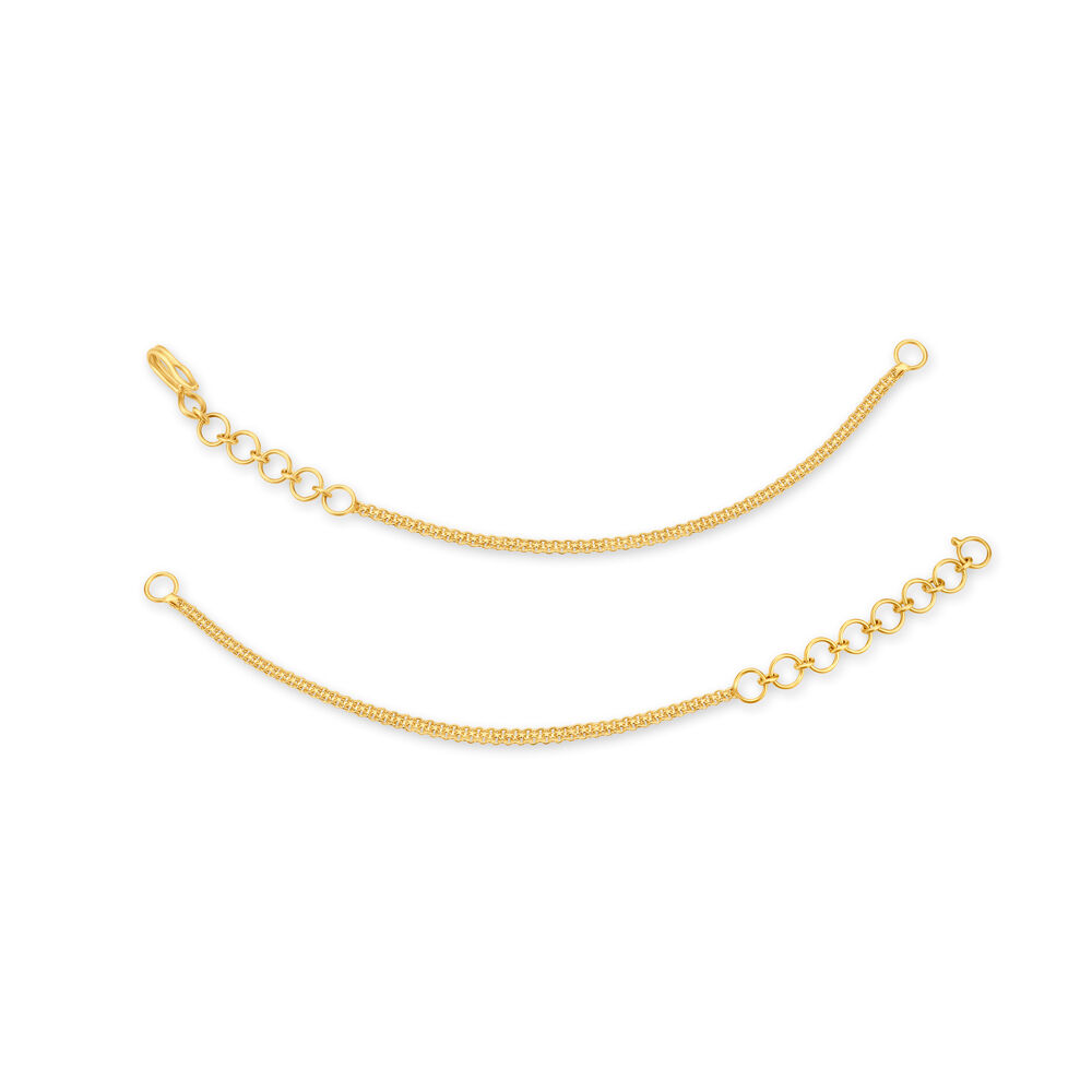 Buy Delicate 22 Karat Yellow Gold Flat Back Chain at Best Price ...