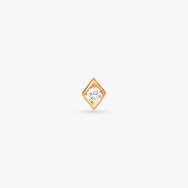 Buy Modern Edge Diamond Nose Pin at Best Price | Tanishq US