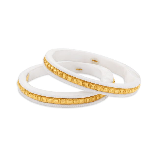 Buy Classic Gold Shankha Bangle at Best Price | Tanishq UAE