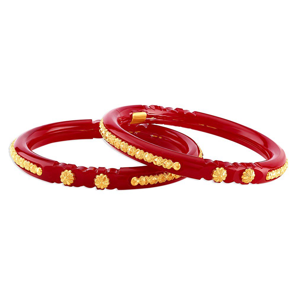 Buy Pair of Pola Bangles set in 22 Karat Yellow Gold at Best Price ...