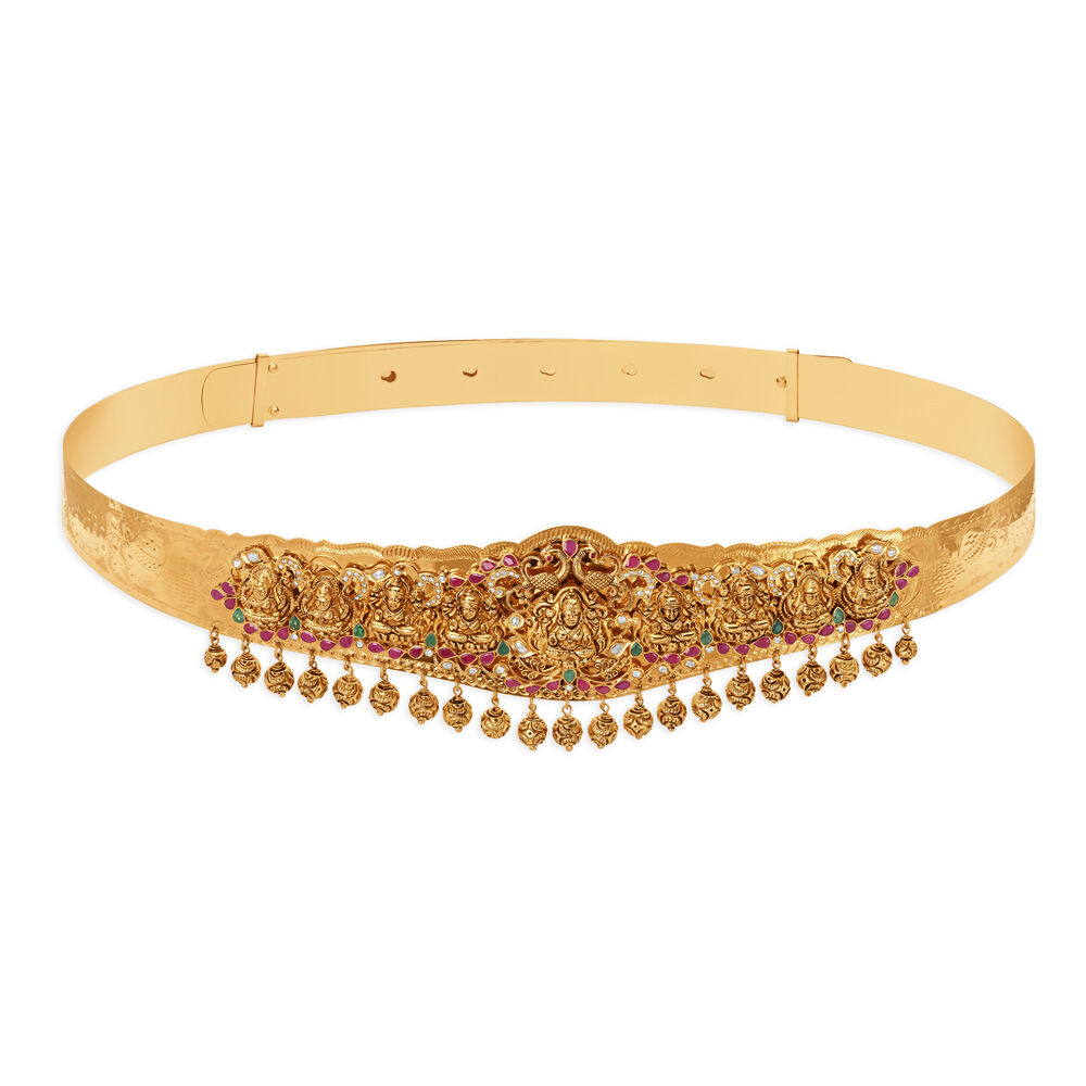 Buy Divine Gold Goddess Lakshmi Waist Belt for the South Indian Bride ...