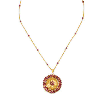 ruby necklace tanishq