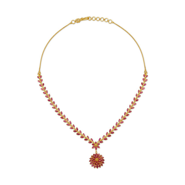 ruby necklace tanishq