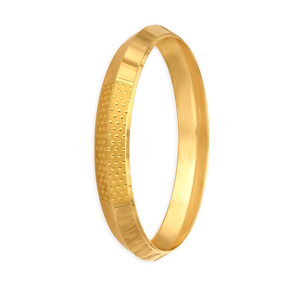 Stunning Yellow Gold Embossed Bangle