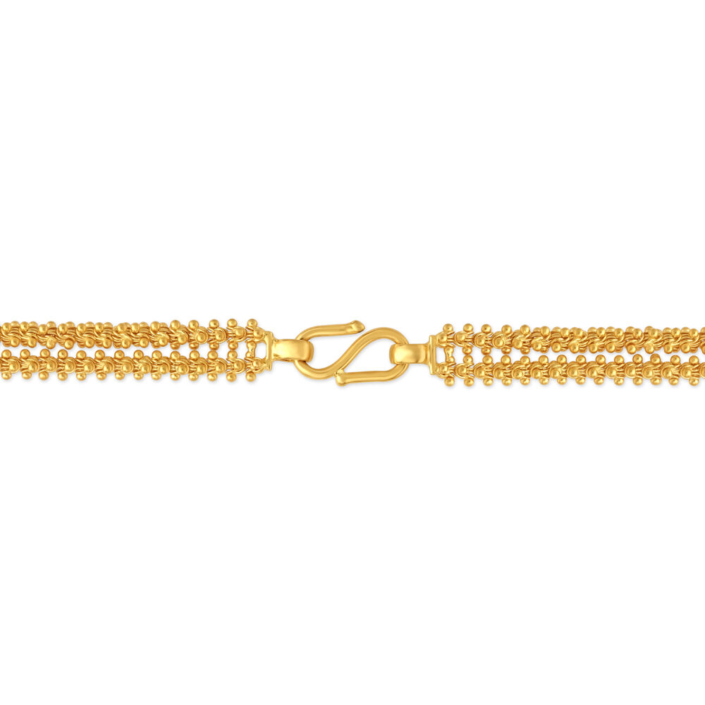 Buy Alluring Yellow Gold Beaded Dual Chain at Best Price | Tanishq US