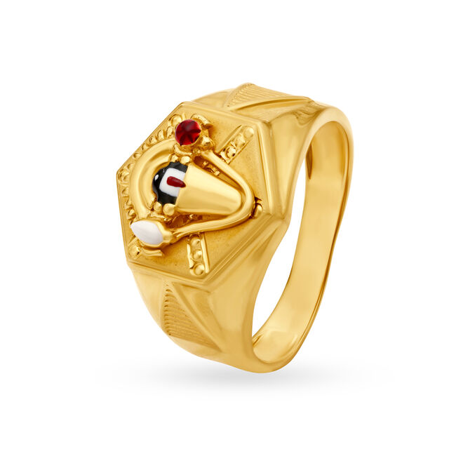 Buy Distinguished 22 Karat Yellow Gold Lord Balaji Ring at Best Price ...