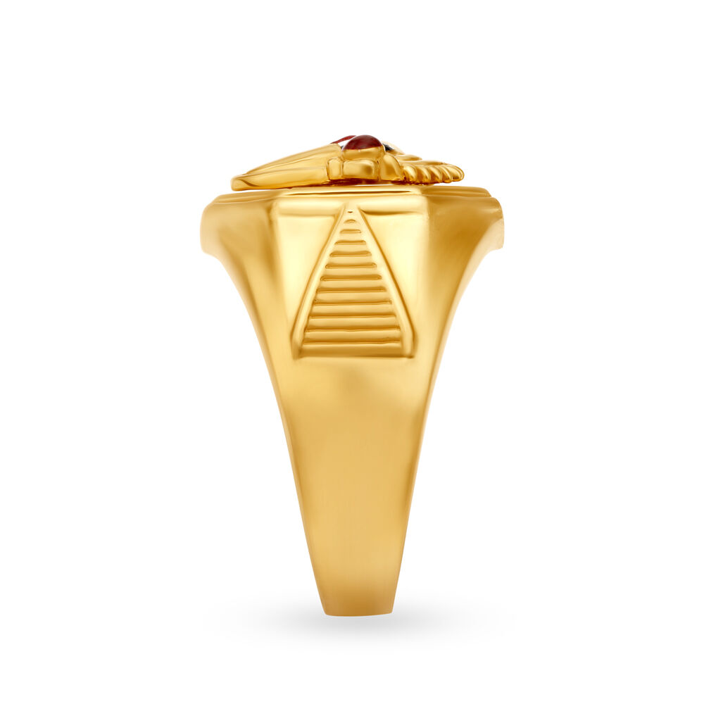 Buy Distinguished 22 Karat Yellow Gold Lord Balaji Ring at Best Price ...
