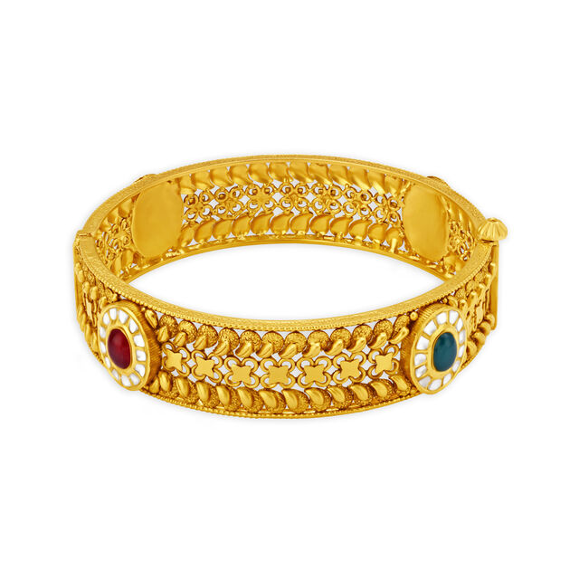 Buy Opulent Gold Bangle for the Gujarati Bride at Best Price | Tanishq UAE