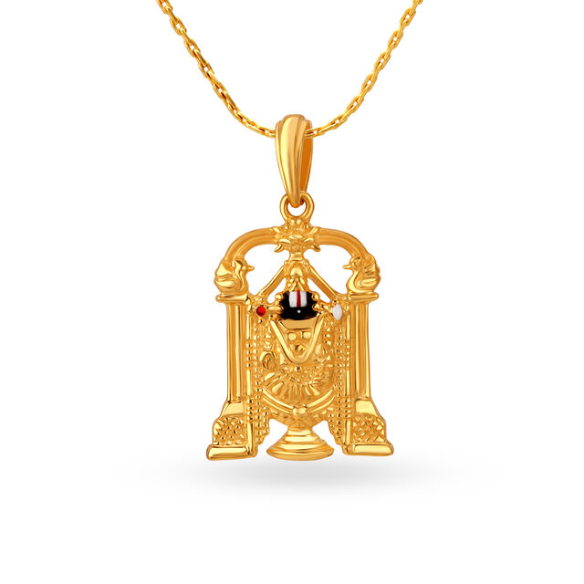Buy Devotional 22 Karat Yellow Gold Lord Balaji Pendant at Best Price ...