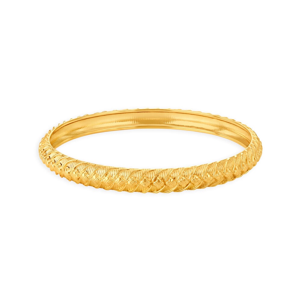 Buy Textured Gold Bangles at Best Price | Tanishq UAE
