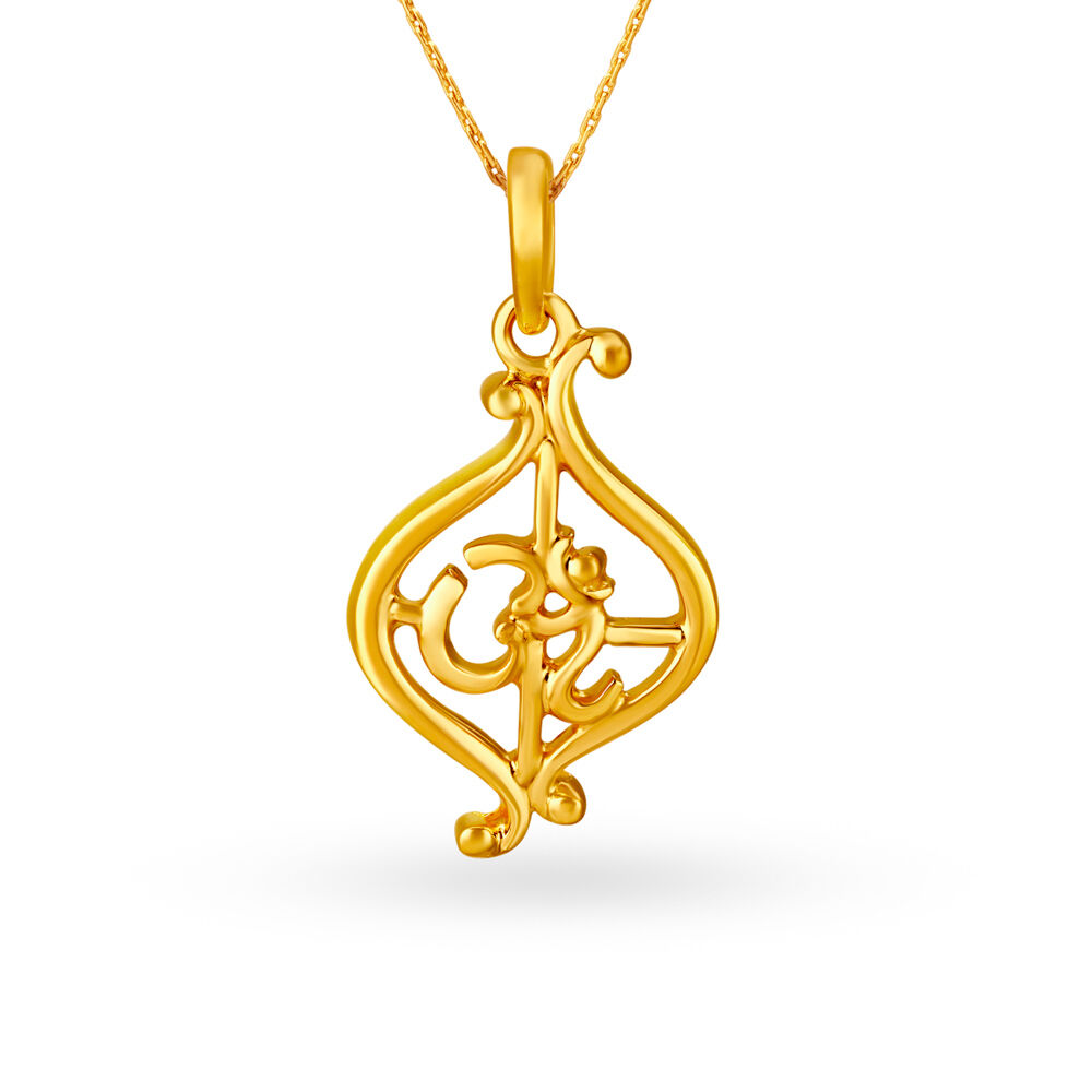 Buy Stunning 22 Karat Gold Aum Pendant at Best Price | Tanishq US