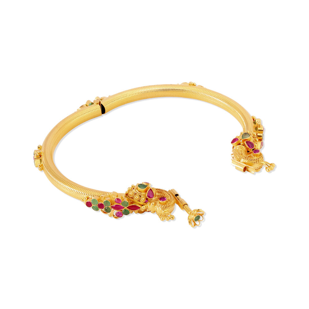 Buy Resplendent Emerald and Ruby Bangle at Best Price | Tanishq US