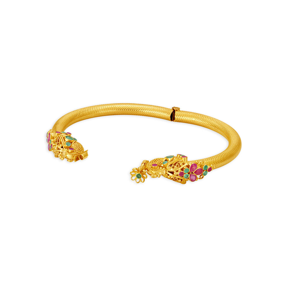 Buy Jivanta Emerald and Ruby Bangle at Best Price | Tanishq US