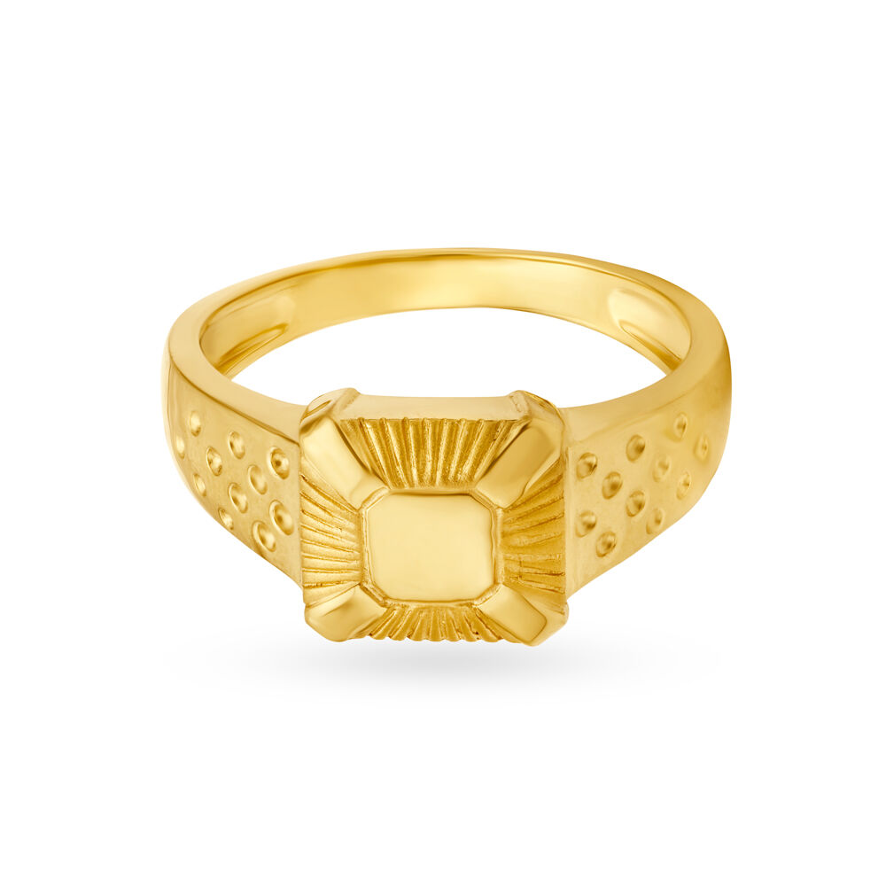 Buy Surreal Box Gold Ring for Men at Best Price | Tanishq US