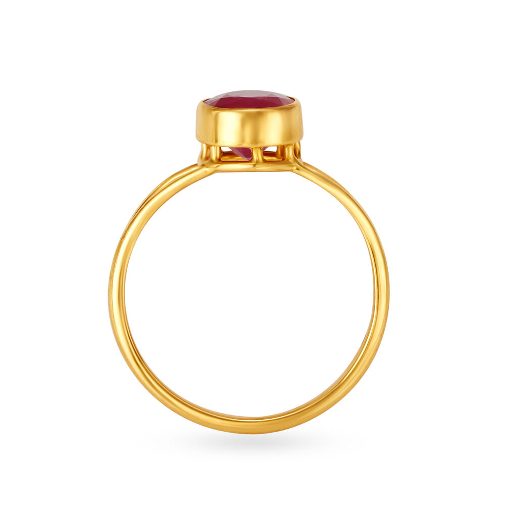 Buy Magnificent 22 Karat Gold And Ruby Finger Ring at Best Price ...