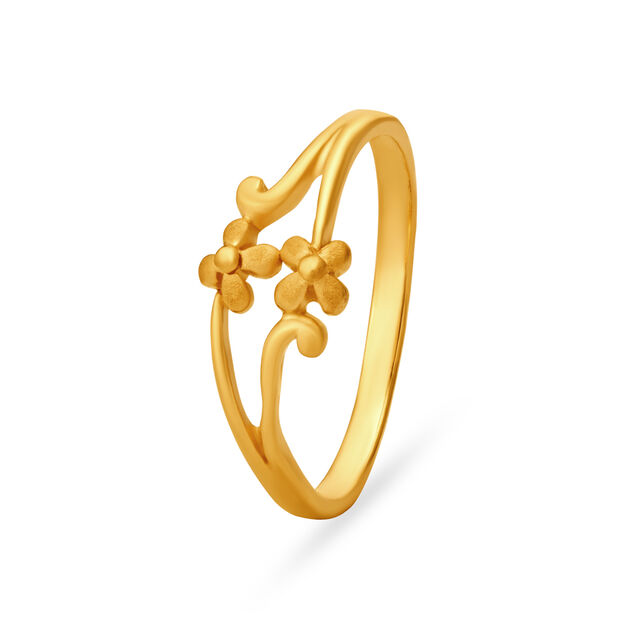 Buy Elegant Flower Gold Finger Ring at Best Price | Tanishq US