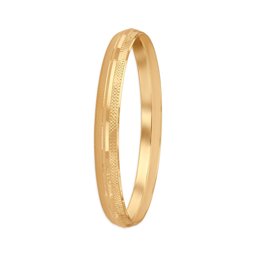 Buy Bold Brilliant Gold Kada for men at Best Price | Tanishq UAE
