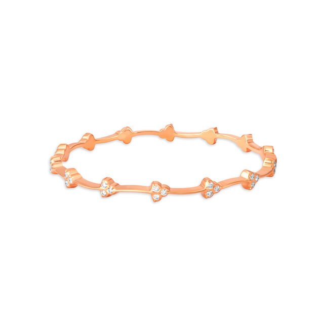 Charming Floral Diamond Bangle