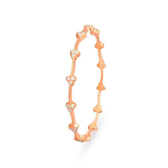 Charming Floral Diamond Bangle