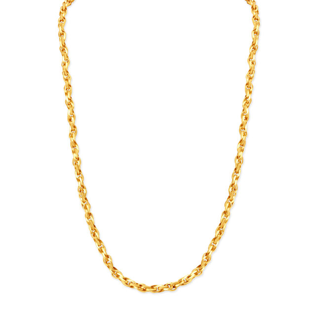 Buy Alluring Yellow Gold Modern Collet Chain for Men at Best Price ...