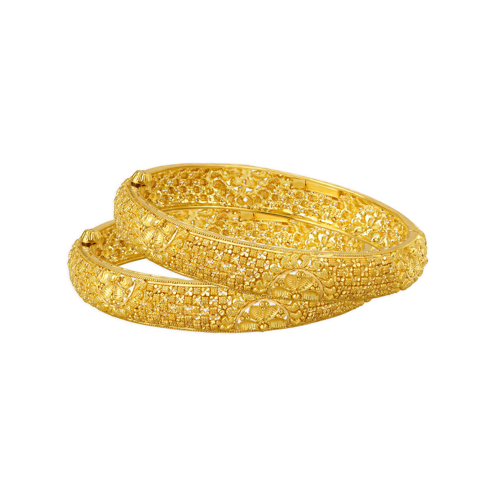 Buy Elaborate Gold Bangles at Best Price | Tanishq UAE