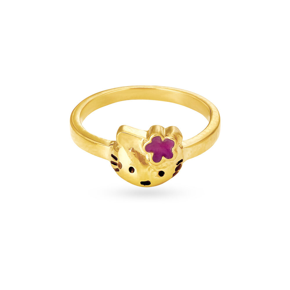 Buy Hello Kitty Gold Finger Ring for Kids at Best Price | Tanishq US