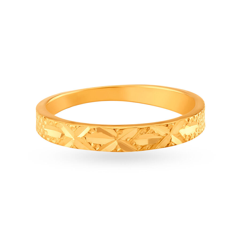 Buy Brilliant Lattice 22 Karat Gold Ring at Best Price | Tanishq US
