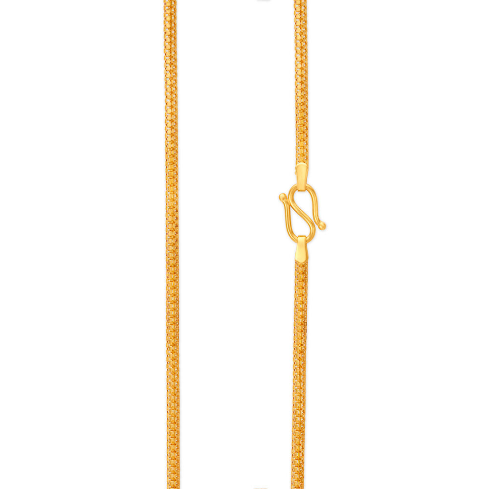 Buy Subtle Double Box Gold Chain for Men at Best Price | Tanishq UAE