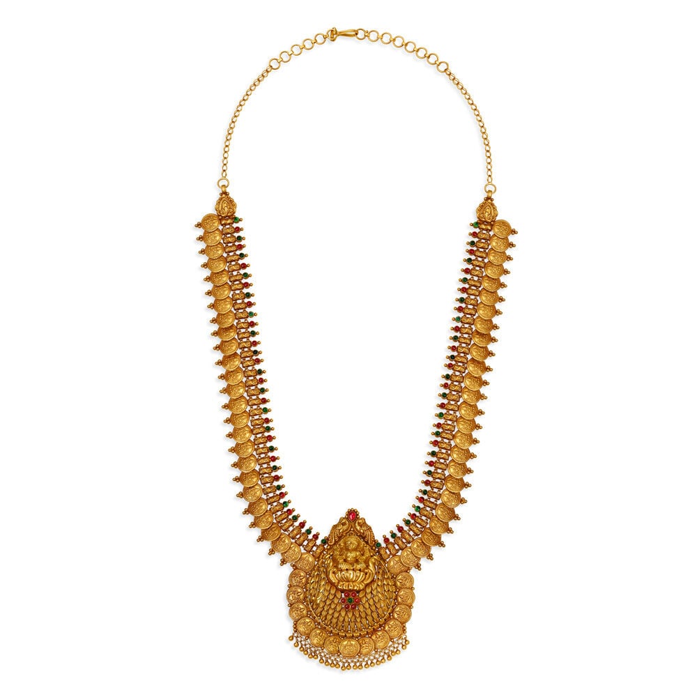Buy Opulent Goddess Laxmi Gold Haaram at Best Price | Tanishq US