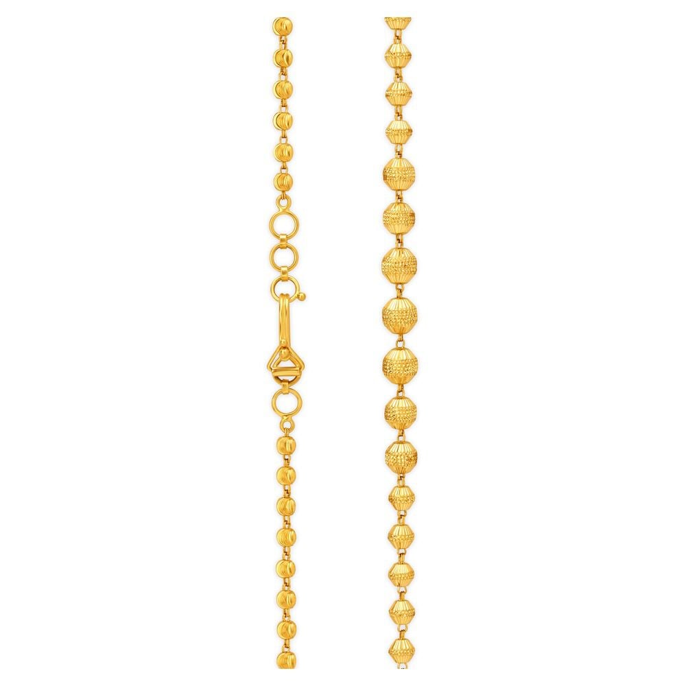 Buy Grandiose Yellow Gold Beaded Ball Chain at Best Price | Tanishq US