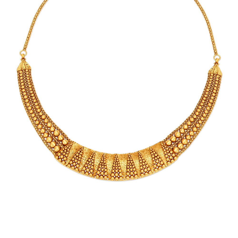 Buy Regal Gold Neckwear Set at Best Price | Tanishq UAE