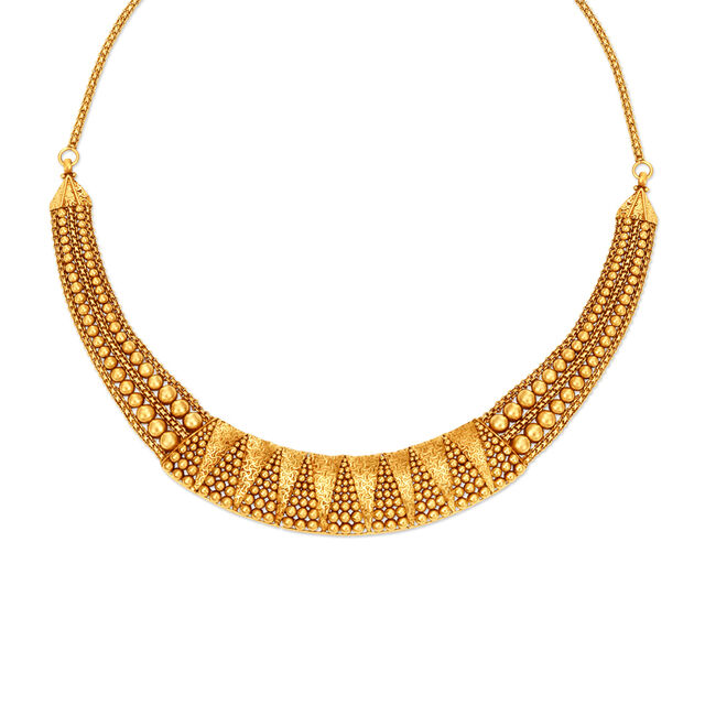 Buy Regal Gold Neckwear Set at Best Price | Tanishq UAE