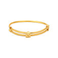 Buy Distinctive 22 Karat Yellow Gold Pyramid Overlap Bangle at Best ...