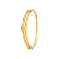 Buy Distinctive 22 Karat Yellow Gold Pyramid Overlap Bangle at Best ...