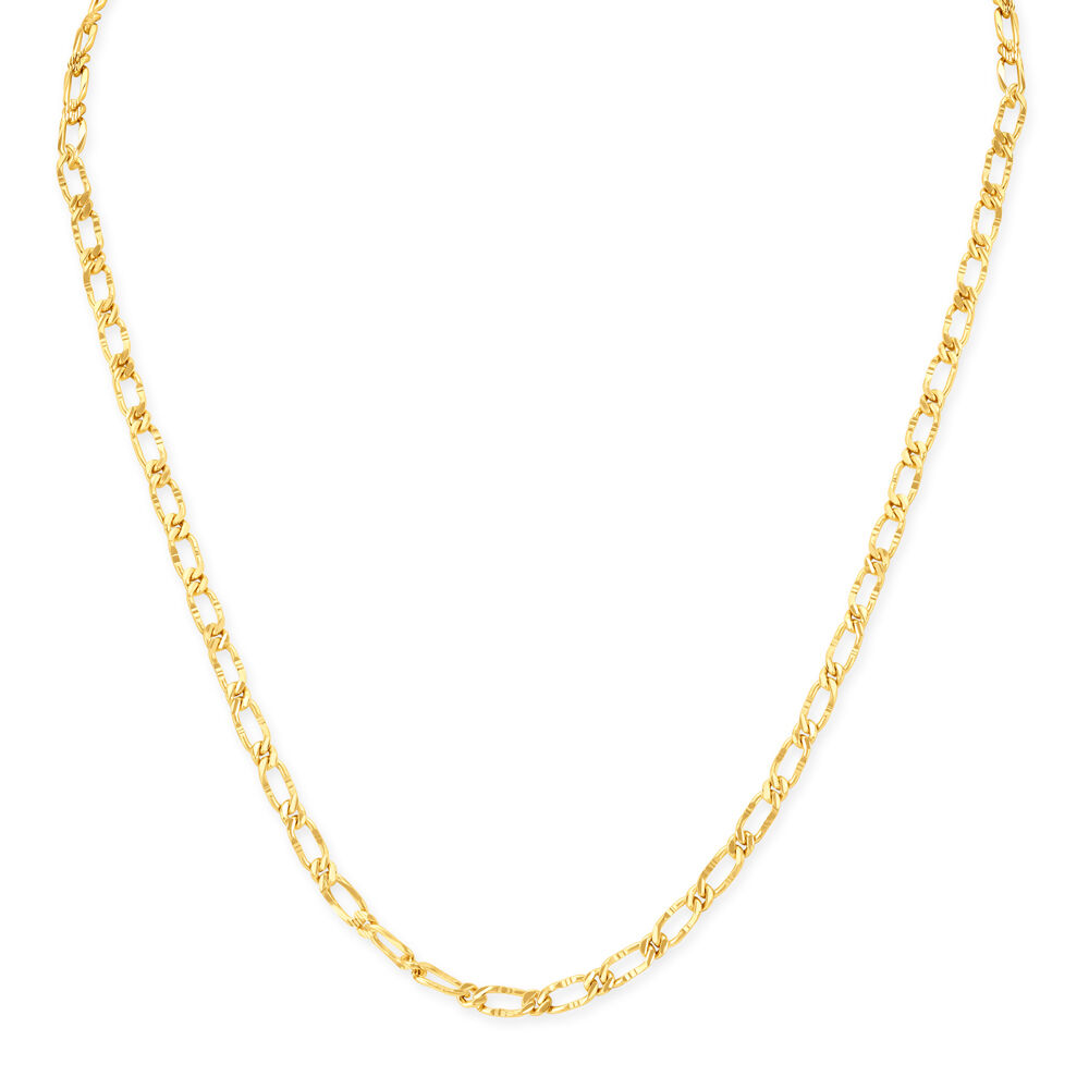 Buy Textured Links Gold Chain for Men at Best Price | Tanishq UAE